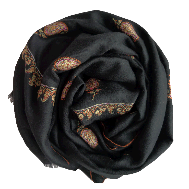 Embroidered Stole EMB011 | thepashminacrafts
