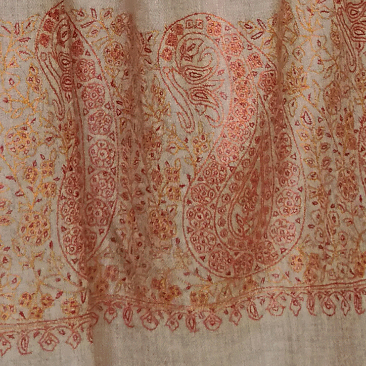 Embroidered Stole EMB023 | thepashminacrafts