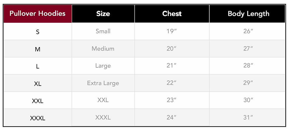 SIZE CHARTS | Project Love Apparel