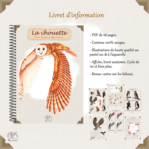 Livret information, la chouette | Chouette planete