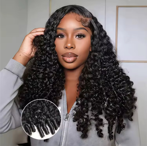24in Ready to Wear Frontal Wig Burmese Curl | Kaia Wigs & Hair Extensions