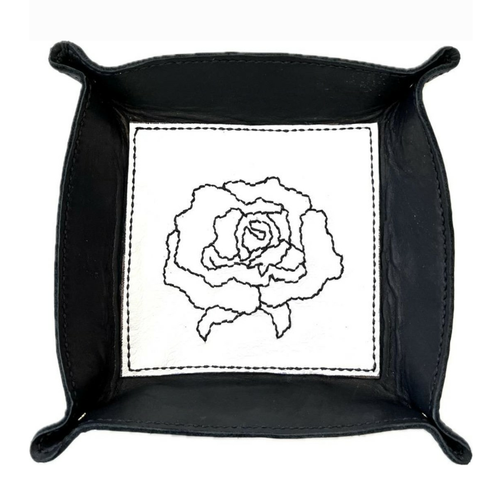 White Rose Valet Tray | Golden Silver Fox
