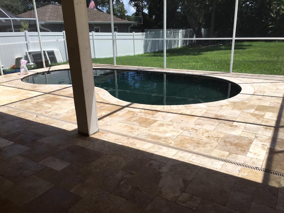 Travertine Pool Decks and Patio Options