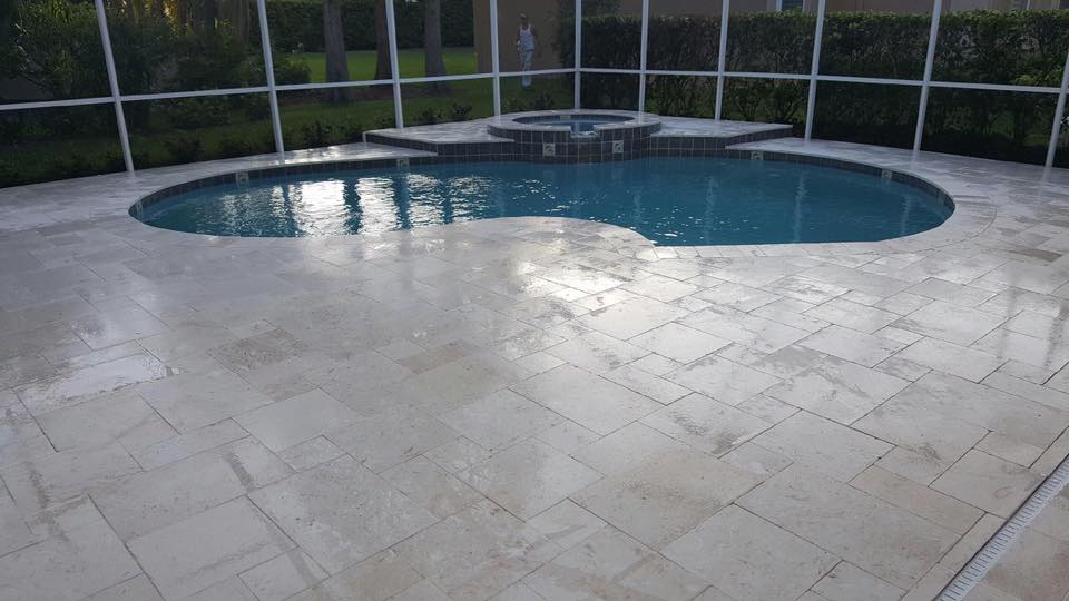 Travertine Pool Decks and Patio Options