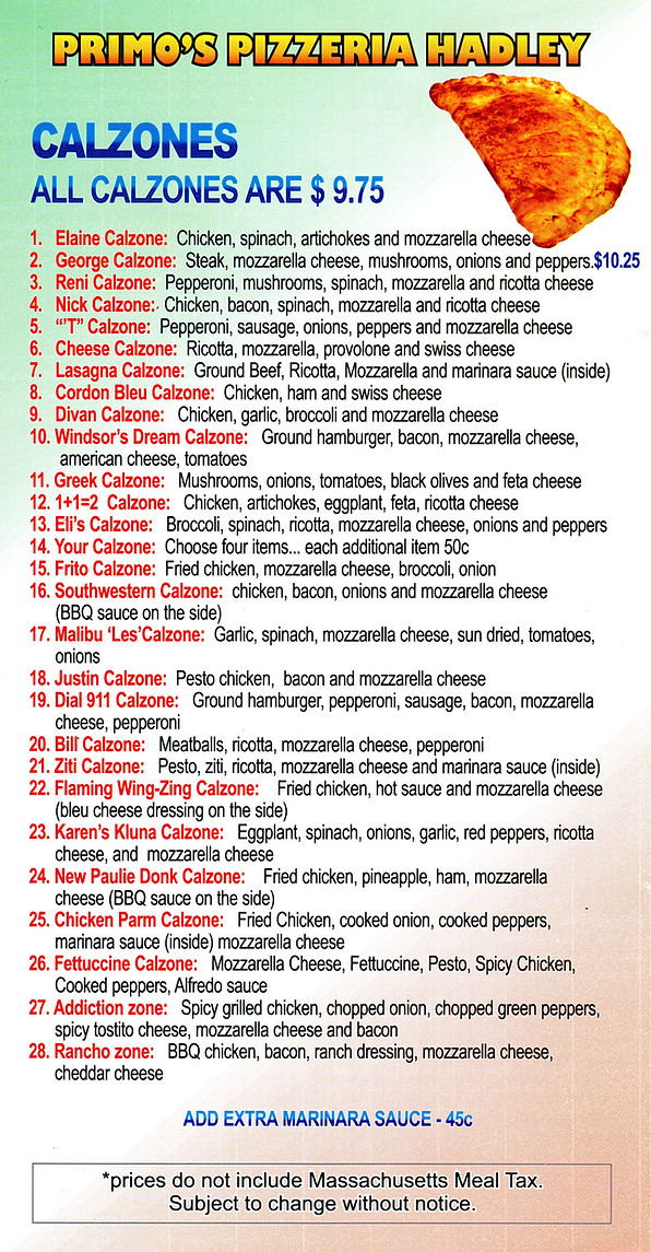 FULL MENU | primos-pizzeria