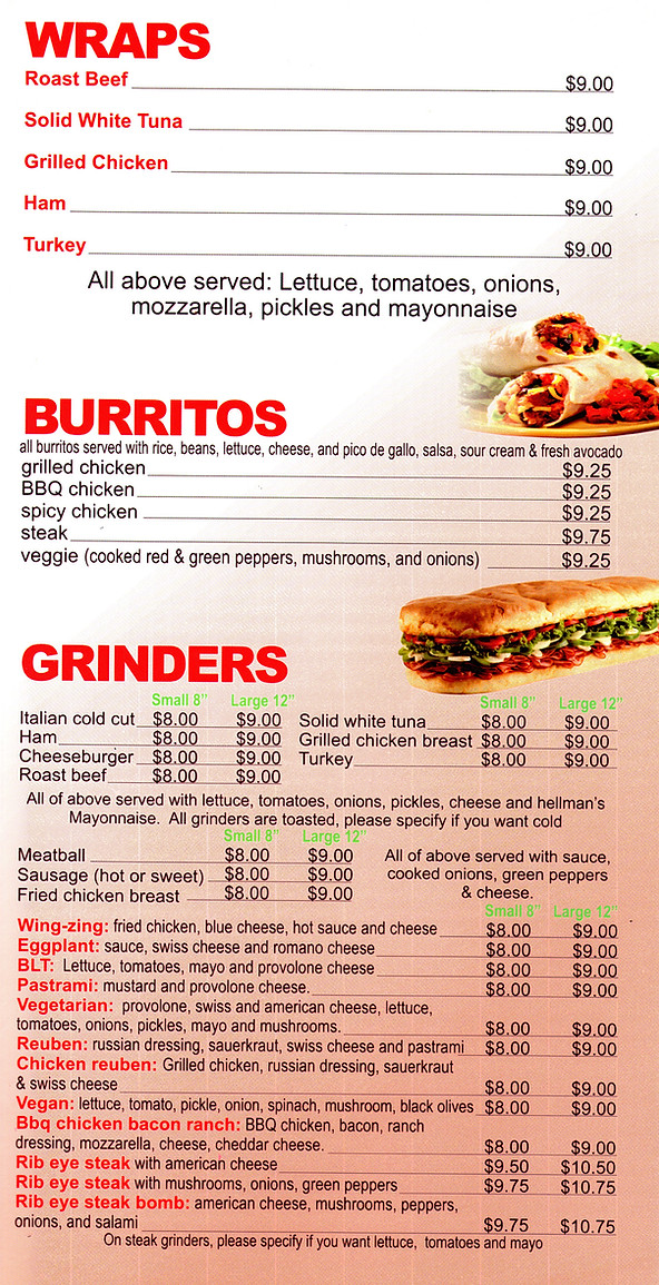 FULL MENU | primos-pizzeria