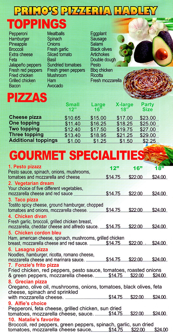 FULL MENU | primos-pizzeria