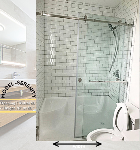 10mm single sliding door with Square Hardware (Barn Style) - 80" | ACME ...