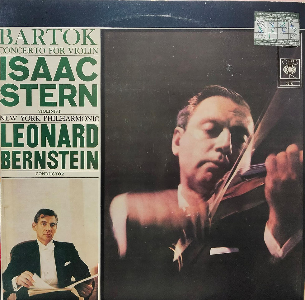 Bartók, Isaac Stern, Leonard Bernstein, New York Philharmonic – Violin ...