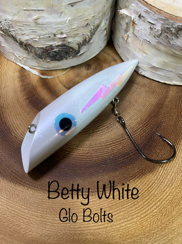 Betty White Glo Bolts | Fishinator Lures