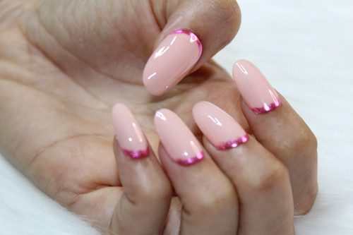 Classic Sets - Nude Pink Reverse French Chrome | SixthSenseBeautySpot