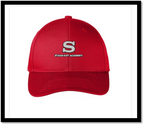 RED/WHITE LOGO Cap! | =STAND-OUT! Academy