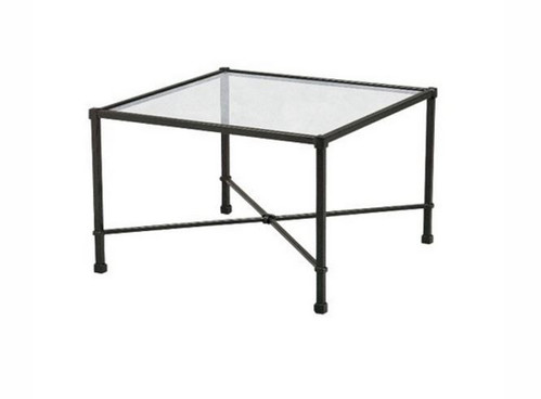 Brown Jordan Venetian 18" Glass Top End Table | Patio.com
