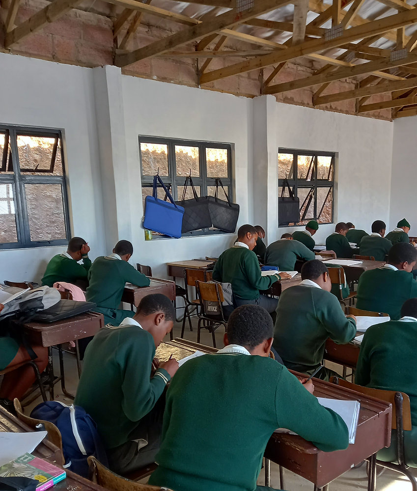 Building classrooms in Inchanga