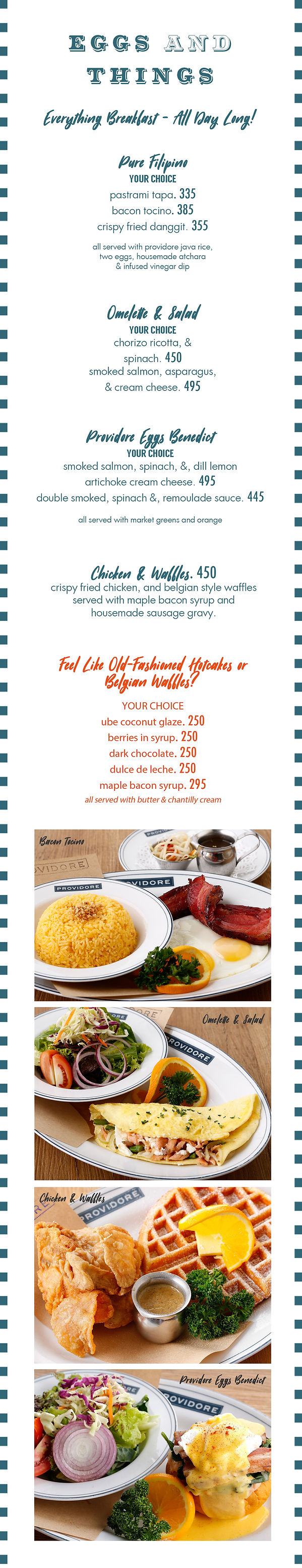 Providore Menu | Raintree Hospitality