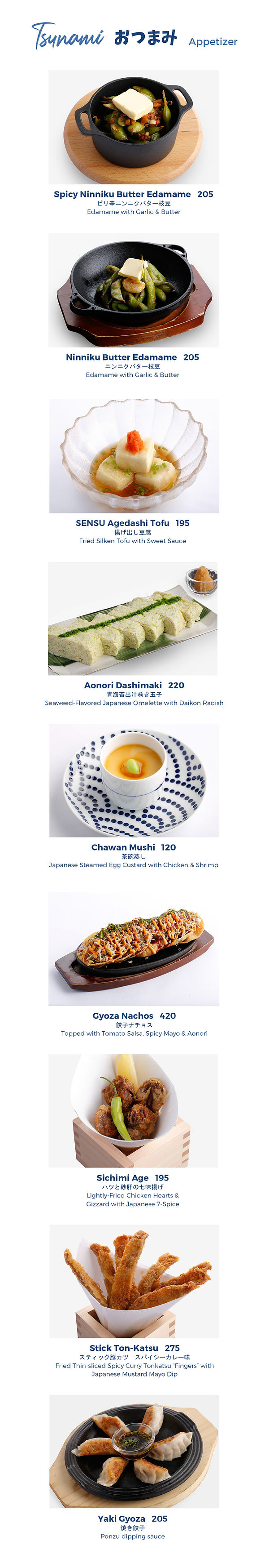 Sensu Menu | Raintree Hospitality