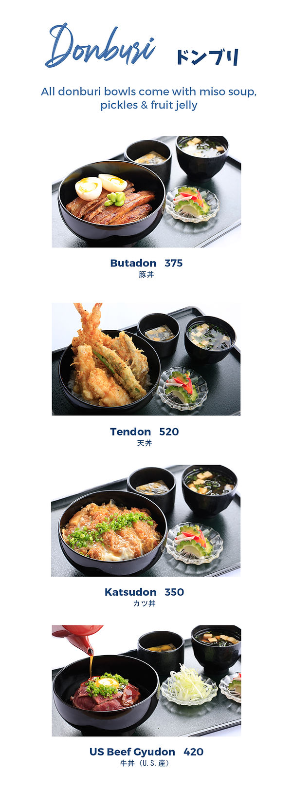 Sensu Menu | Raintree Hospitality
