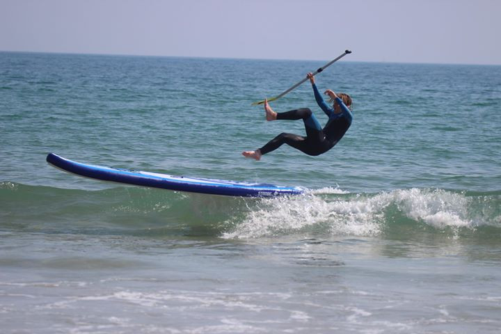 Funny fall off Strobe Paddleboard
