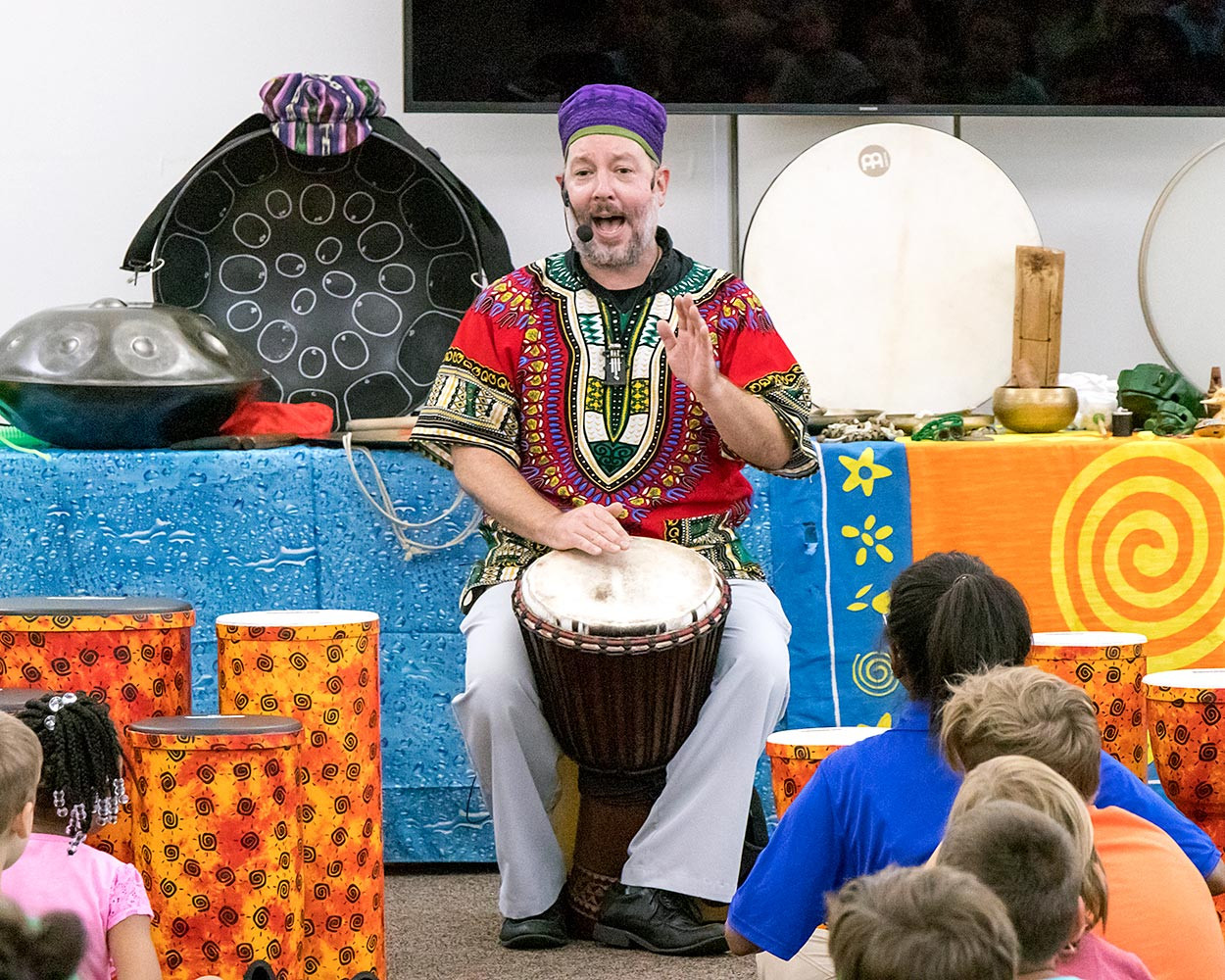 Libraries Rock with Drum4Work at Main Library