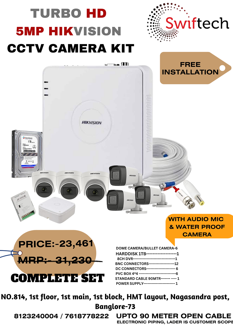 5MP cctv camera kits | CCTV Fixing