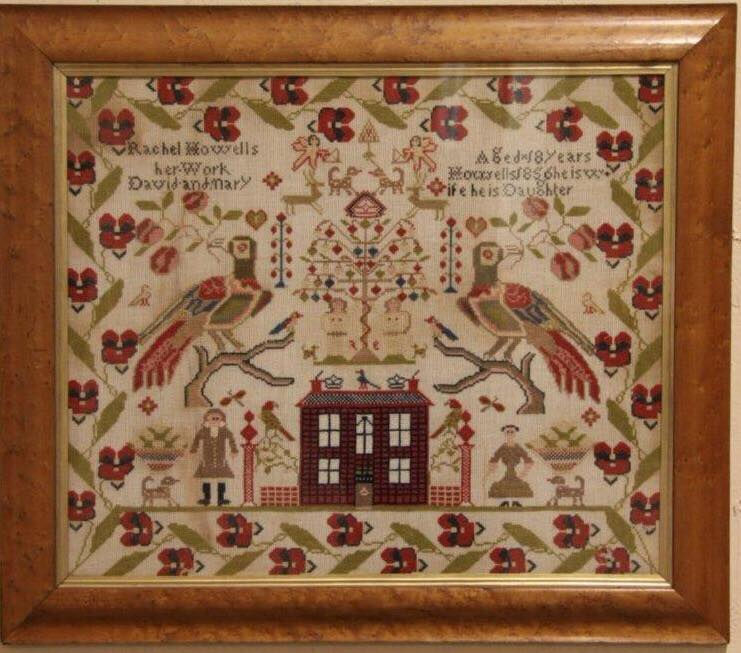 Rachel Howells 1856 Sampler Reproduction by The Scarlett House ...