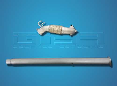 DOWN PIPE & MID PIPE 3 " EM AÇO CARBONO PARA JETTA | giba-escapes