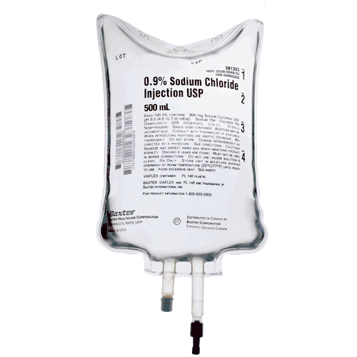 0.9% Sodium Chloride Irrigation - 500 mL USP IV Bag | Buy Online at ...
