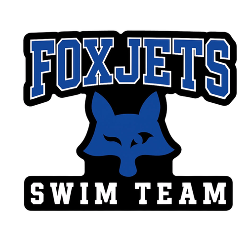 Black Foxjets Sticker | Swim Foxjets