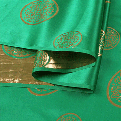 SURAKI Gold thread jacquard dyed silk fabric | surakistudio