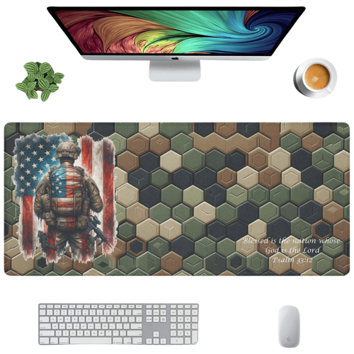 Blessed Nation Military Patriot Extra Large Desk Pad | Tryp Nation