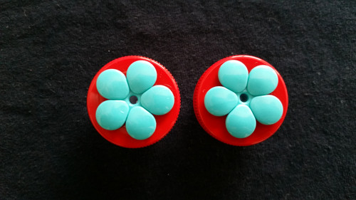 (2) Pack - Red w/ Teal Flower Nectar DOTS | nectardots