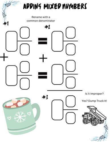 Adding and Subtracting Fractions Work Mat | Teacher Village - La