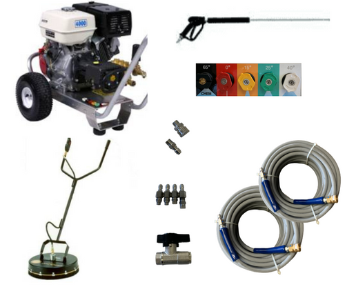 Pressure Washing Starter Kit - E4040HG & 16” Whisper Wash | Wash Captain