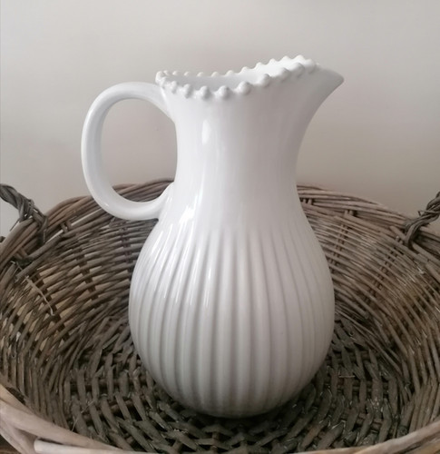 Fluted Pearl Pitcher Jug | Lottie-Lu Giftware