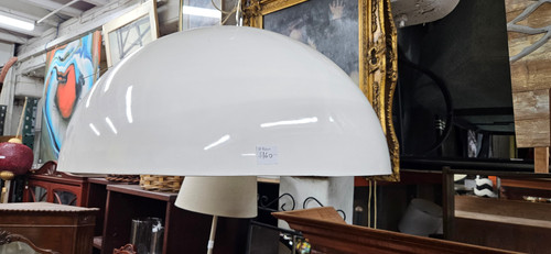 Large White Hanging Dome Light | Upcycle Design