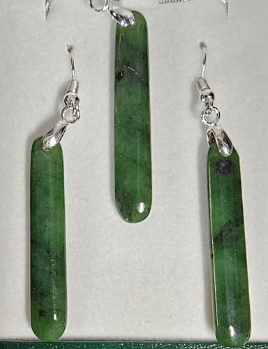Greenstone Earrings & Pendant Set-Small | SomethingKiwi