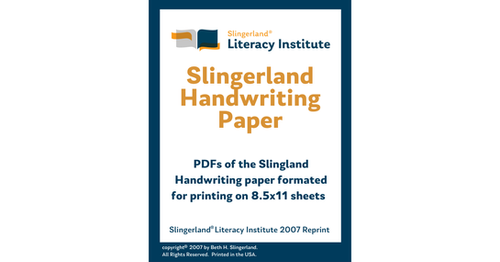 Slingerland Handwriting Paper | Slingerland