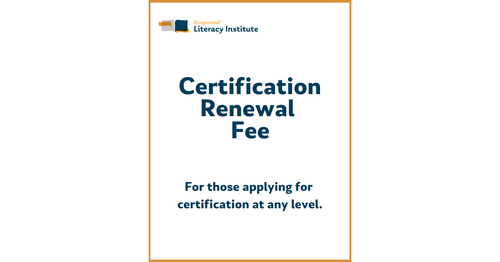 Certification Renewal Fee | Slingerland