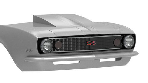 Grill and lights Chevrolet Camaro SS 1967 3D Model | Capone Designs