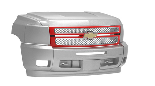 Grill Chevrolet Silverado 1500 LTZ Split 2007-2013 3D Model | Capone ...