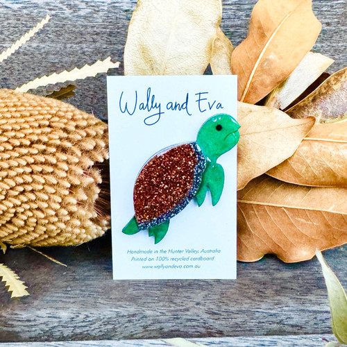 Turtle Handcrafted Brooch | Wallyandeva