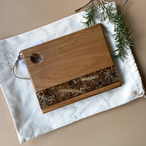 Wally and Eva Foraging Cheese/Serving Board - Tallowwood with leaves ...