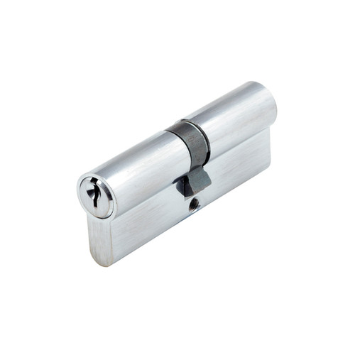 70mm Euro Double Cylinder Lock With Key Access - Satin Chrome | Windsor ...