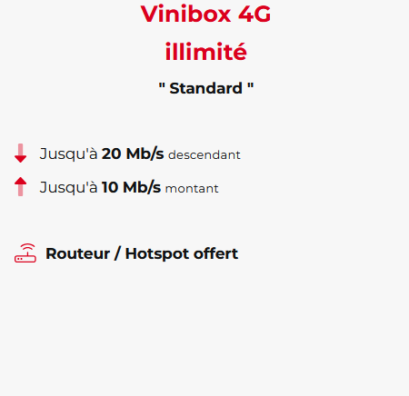 Vinibox 4G illimité** | ViniMaeva