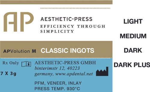 AP Volution M - Classic Ingots - pressable metal ceramic | AP Dental