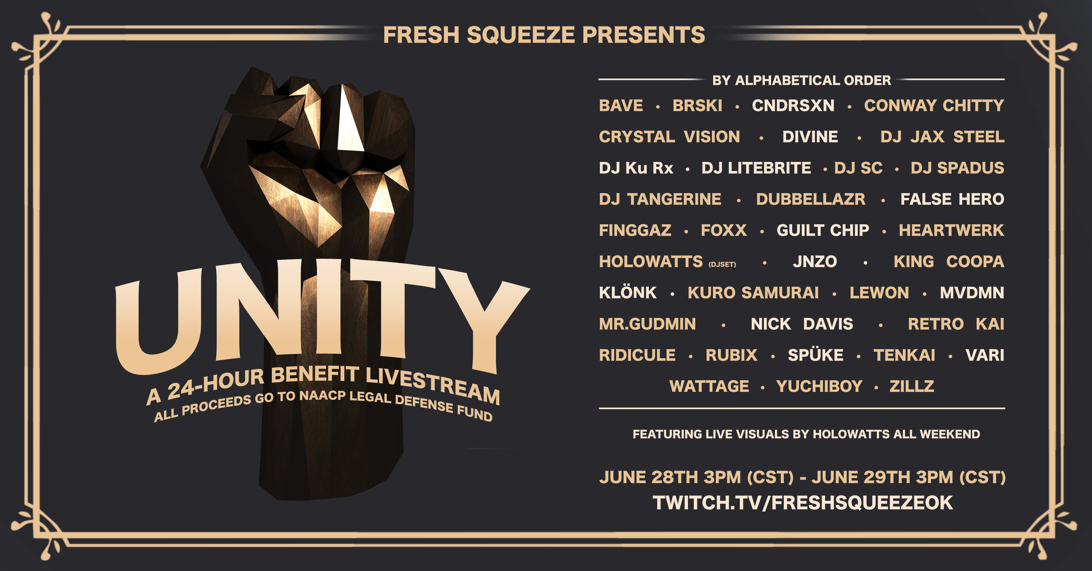UNITY - Benefit LiveStream | Fresh Squeeze