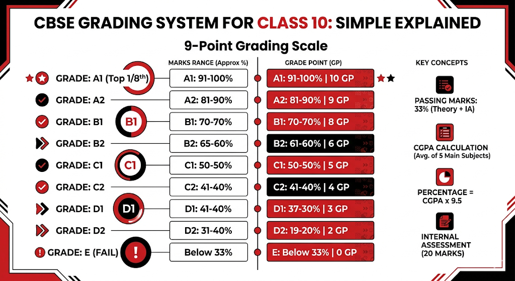 CBSE Grading System Explained for Class 10 Students: Your 2026 Guide to ...