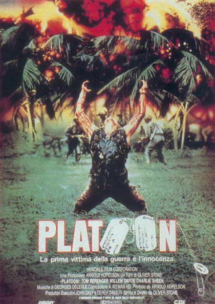 Platoon. Nella locandina, il fascino della morte