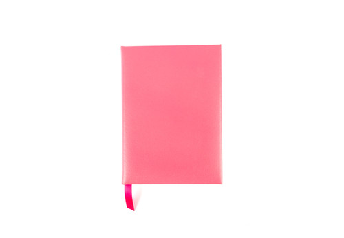 A6 Hardback Pink Leather Notebook | Fuschia Designs