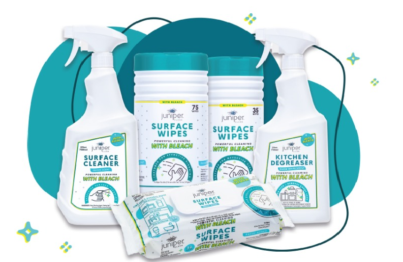 Juniper Clean Wet Wipes and Cleaners with Bleach | Neva Global Group